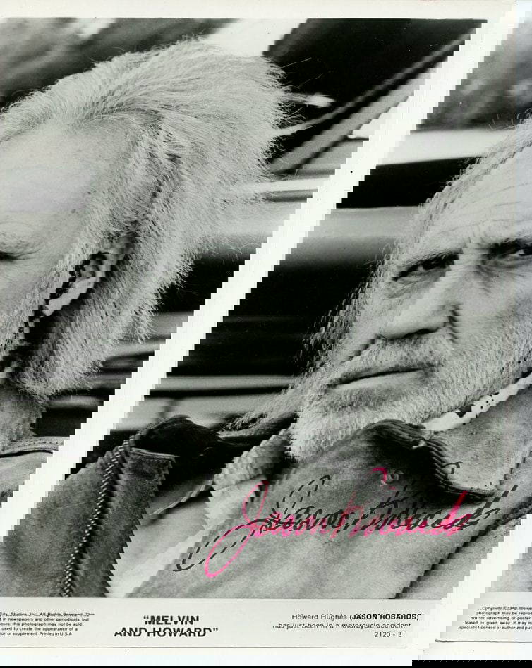 Jason Robards (1922-2000) Melvin And Howard Signed Photo Auction