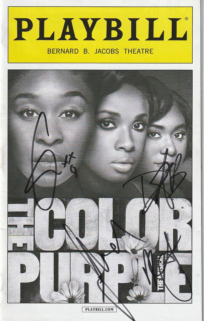 "the Color Purple" (2016) In Person Signed Broadway Playbill Auction