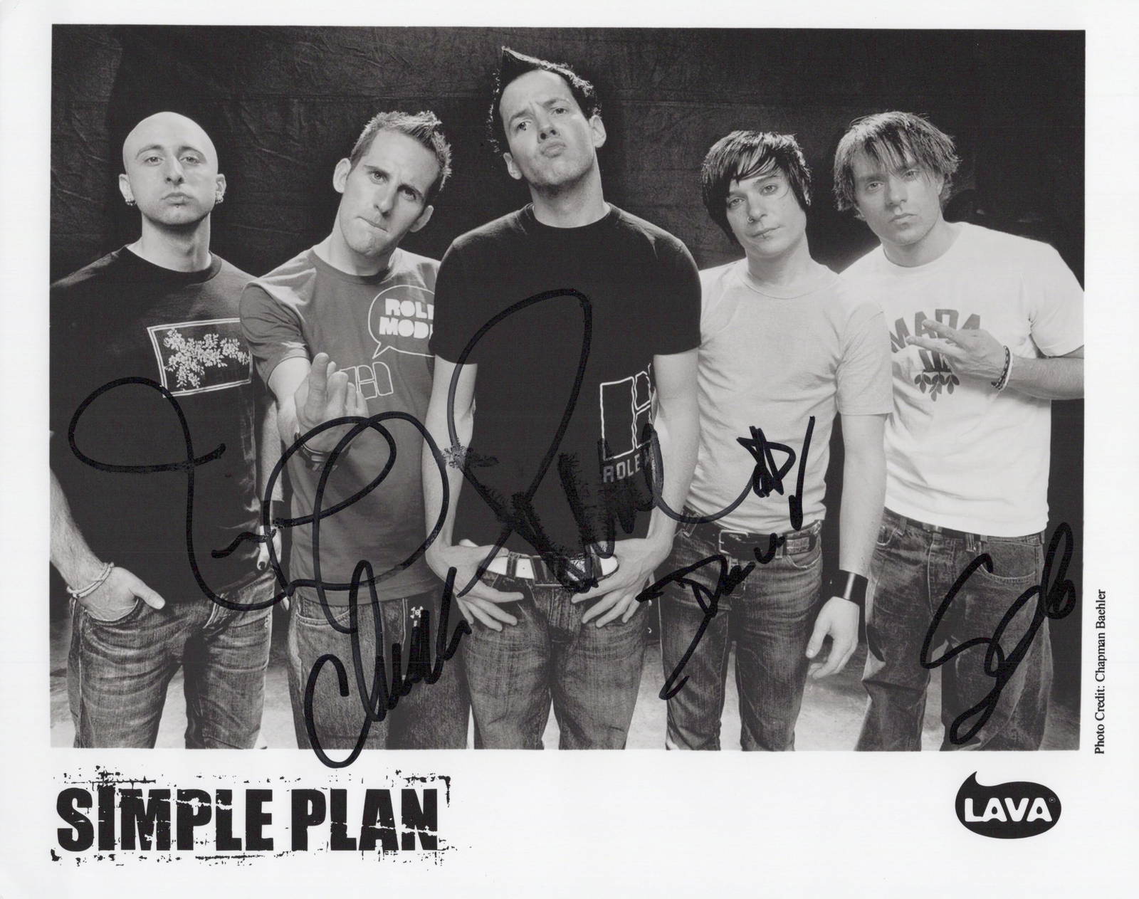 Simple Plan Rock Band Signed Photo Auction