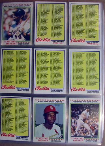 1978 Topps Baseball Complete Set