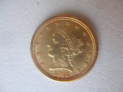 1861 $2 1/2 Gold Coin