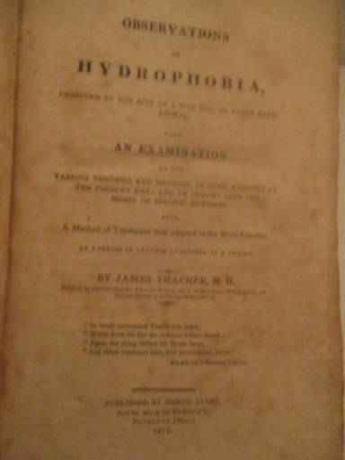 1812 Rabid Animal Bites & 1843 Medical Books