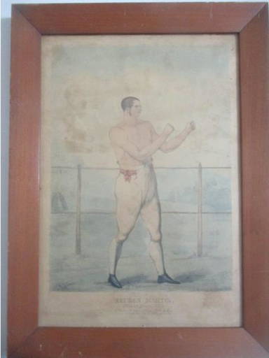 19th Century Engraving Of Boxer Reuben Martin