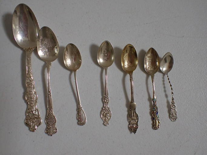 Sterling August Poppy Wallace & Other Souvenir Spoons