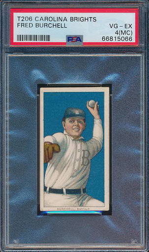 Fred Burchell Carolina Brights T206 Baseball Card (#0008) on Nov 17 ...