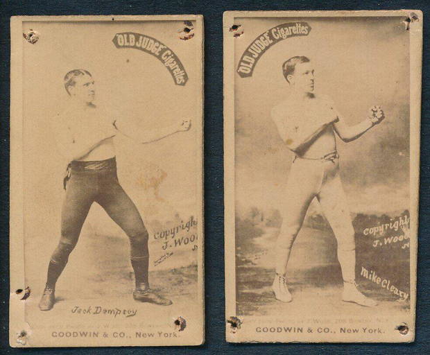 N174 Jack Dempsey And Mike Cleary Old Judge Boxing Tobacco