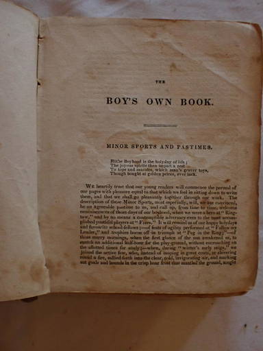 19th Century Boys Own Book of Minor Sports & Past Times (#0298) on Dec ...