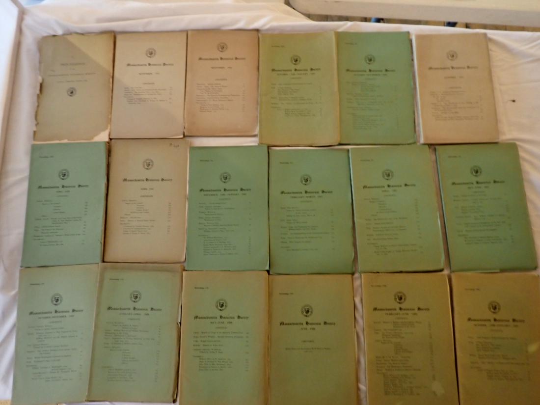 Early 1900s Massachusetts History Society Books