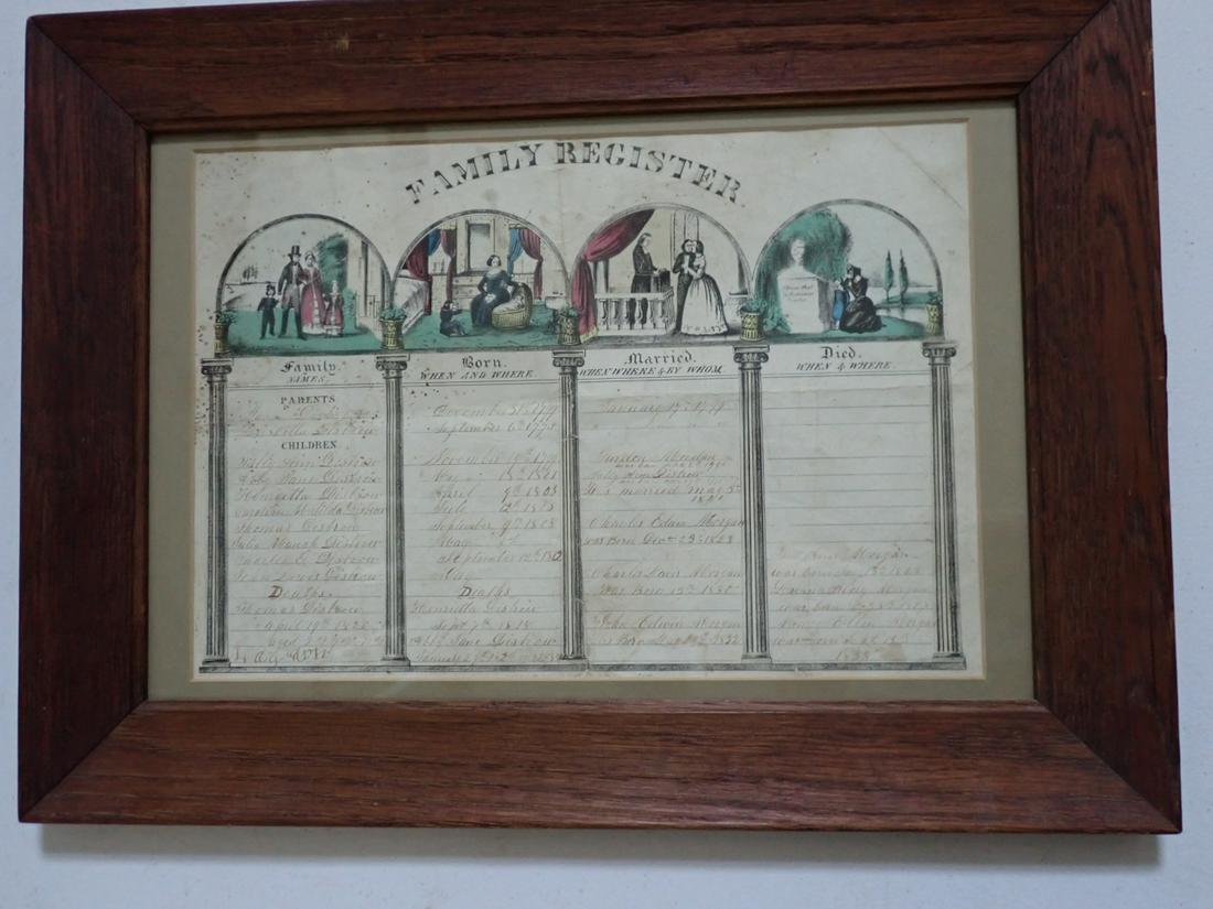 Family Register Disbrow Family 18th And Early 19th Century