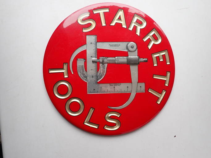 Starrett Tools Metal Round Advertising Sign 10" in Diameter (#0141) on ...