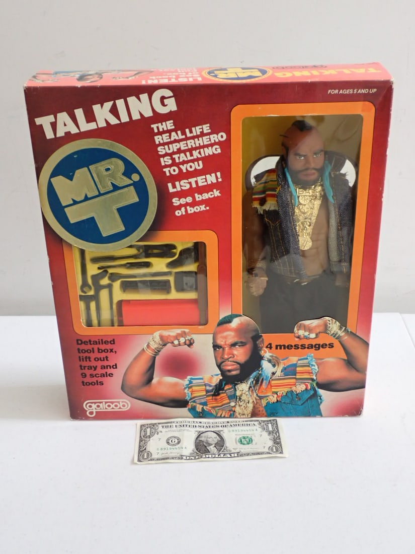 1993 Talking Mr. T Figure Doll In Box By Galoob Works Auction