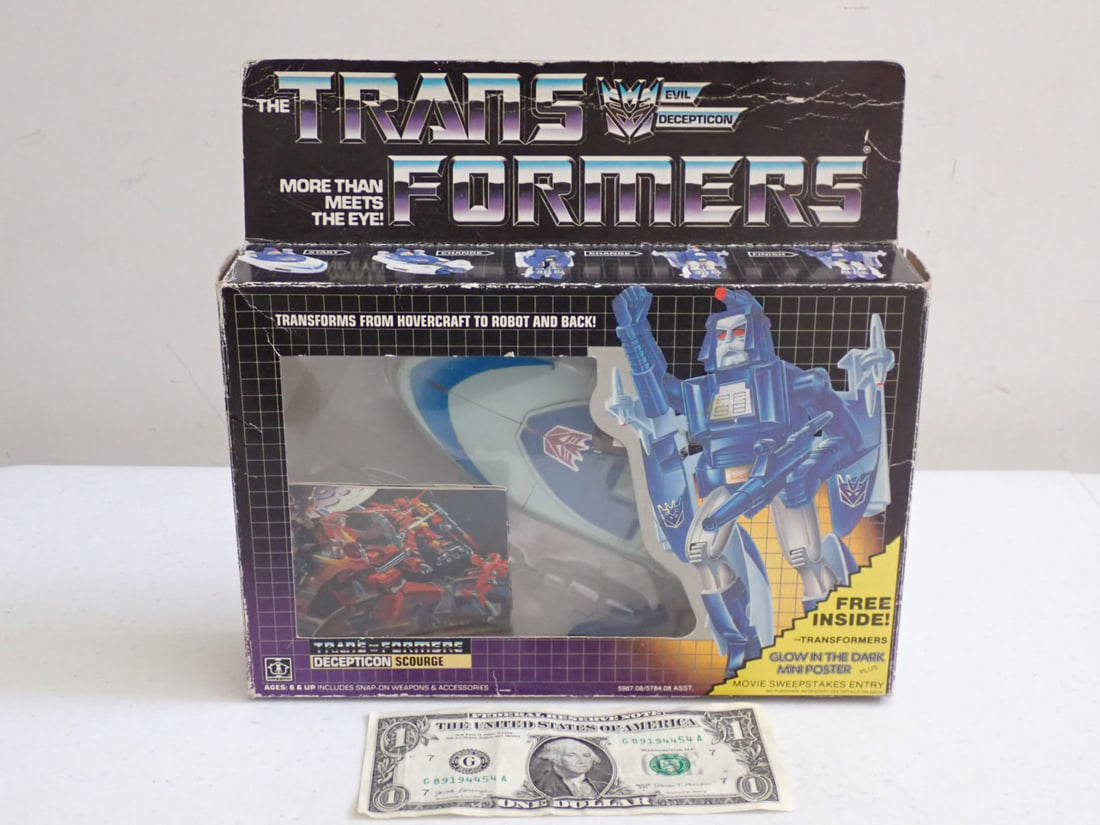 1986 Transformers Deception Scourge Complete With Box Auction
