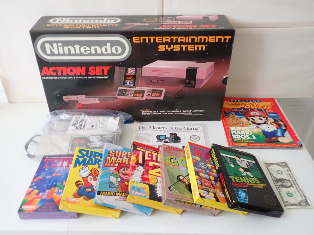 1988 Nintendo Entertainment System Action Set And Games Auction
