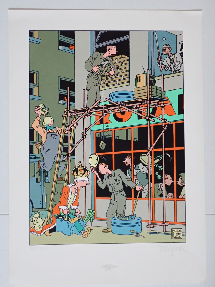 Royal Poster Signed By Joost Swarte. 55/750. 1987.