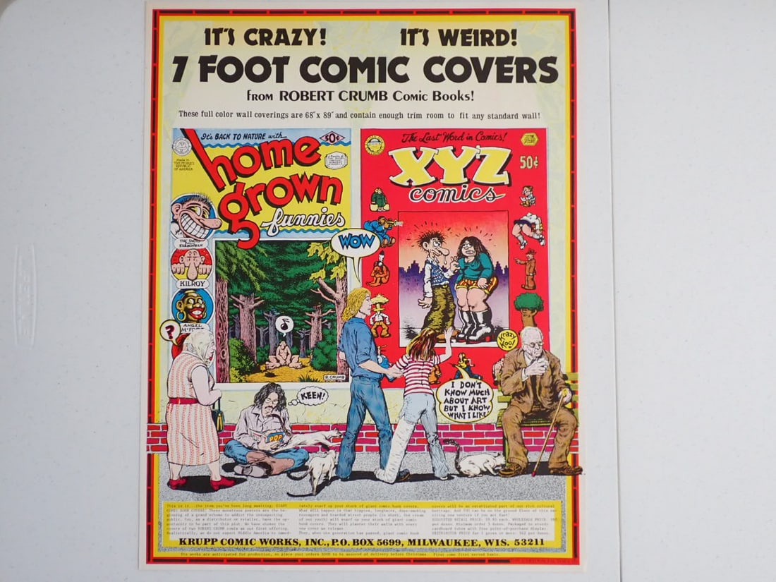 Promotional Posters From Robert Crumb Comic Books Auction