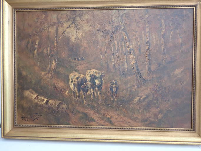 Hugo Anton Fisher Oil On Canvas O/c Painting