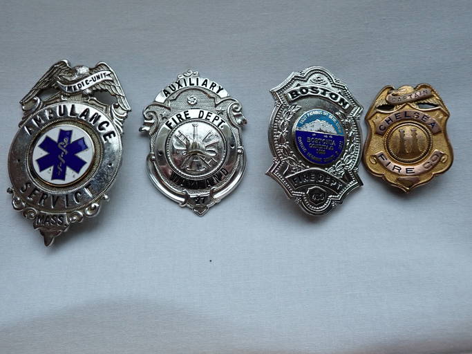 Boston, Chelsea And Wayland Fire & Ambulance Badges
