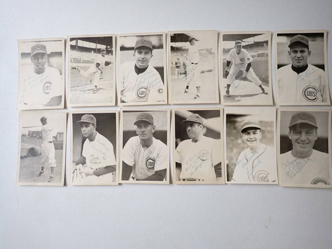 1950's Chicago Cubs Signed Photos, Ernie Banks And Others Auction