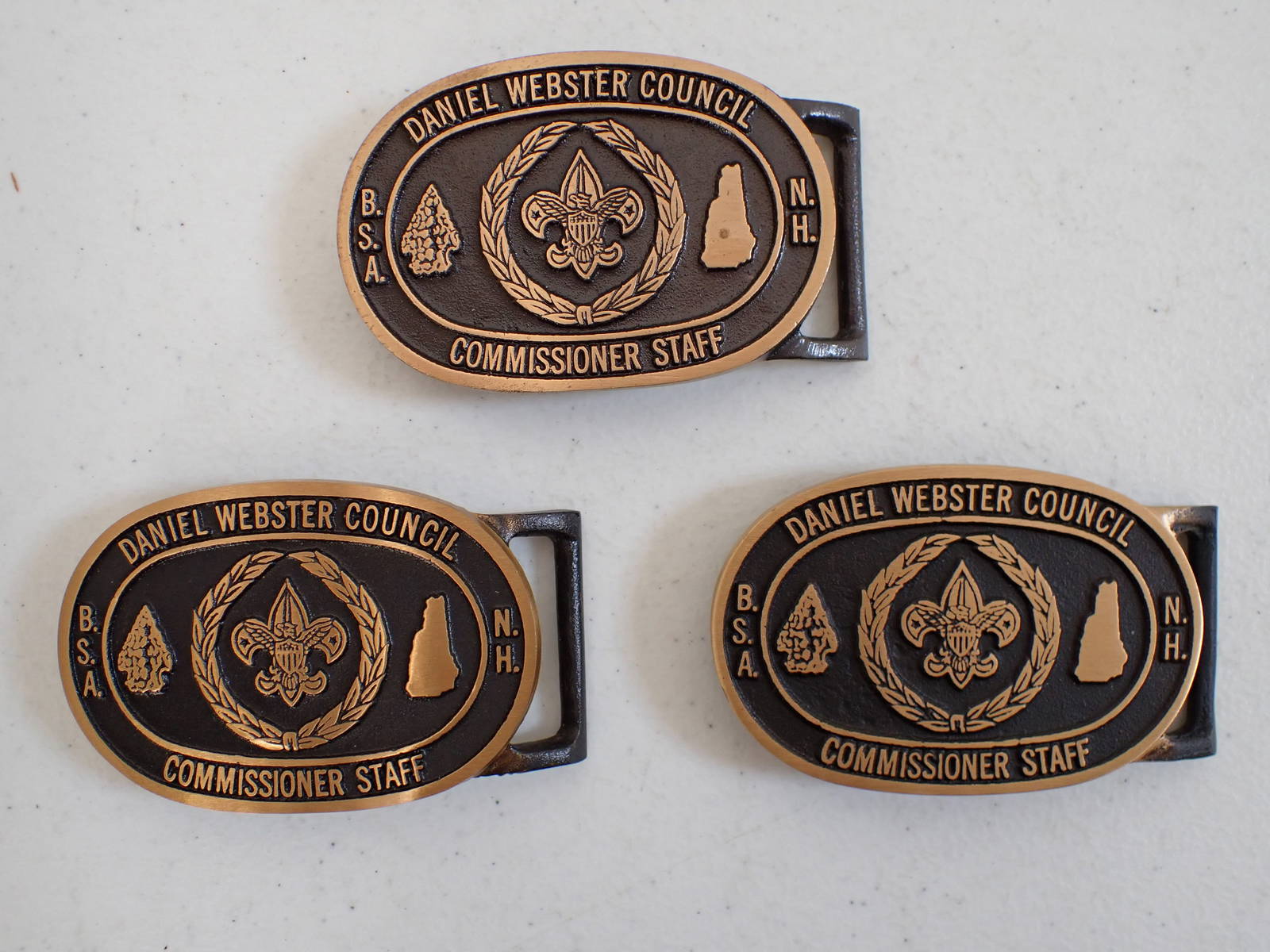 3 Max Silber Commissioner Staff Belt Buckles Auction