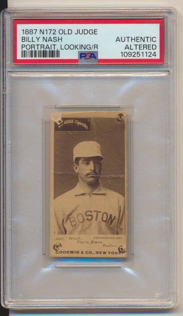 1887 N172 Billy Nash Psa Authentic Old Judge Sports Card - Jun 25, 2025 ...