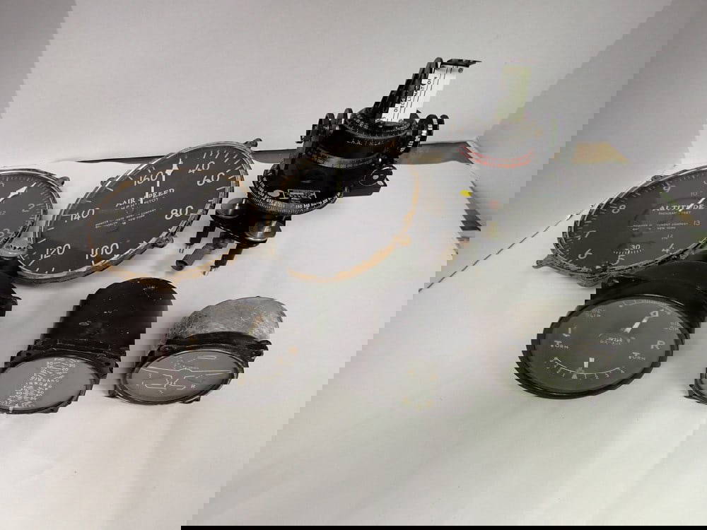 Vintage Aircraft Instrument Gauges Etc Auction