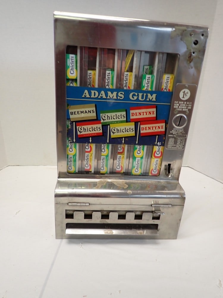 Adams Gum "chiclet" Penny Gum Machine Auction
