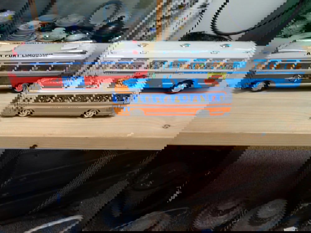 3x Japanese Tin Toy Buses Auction