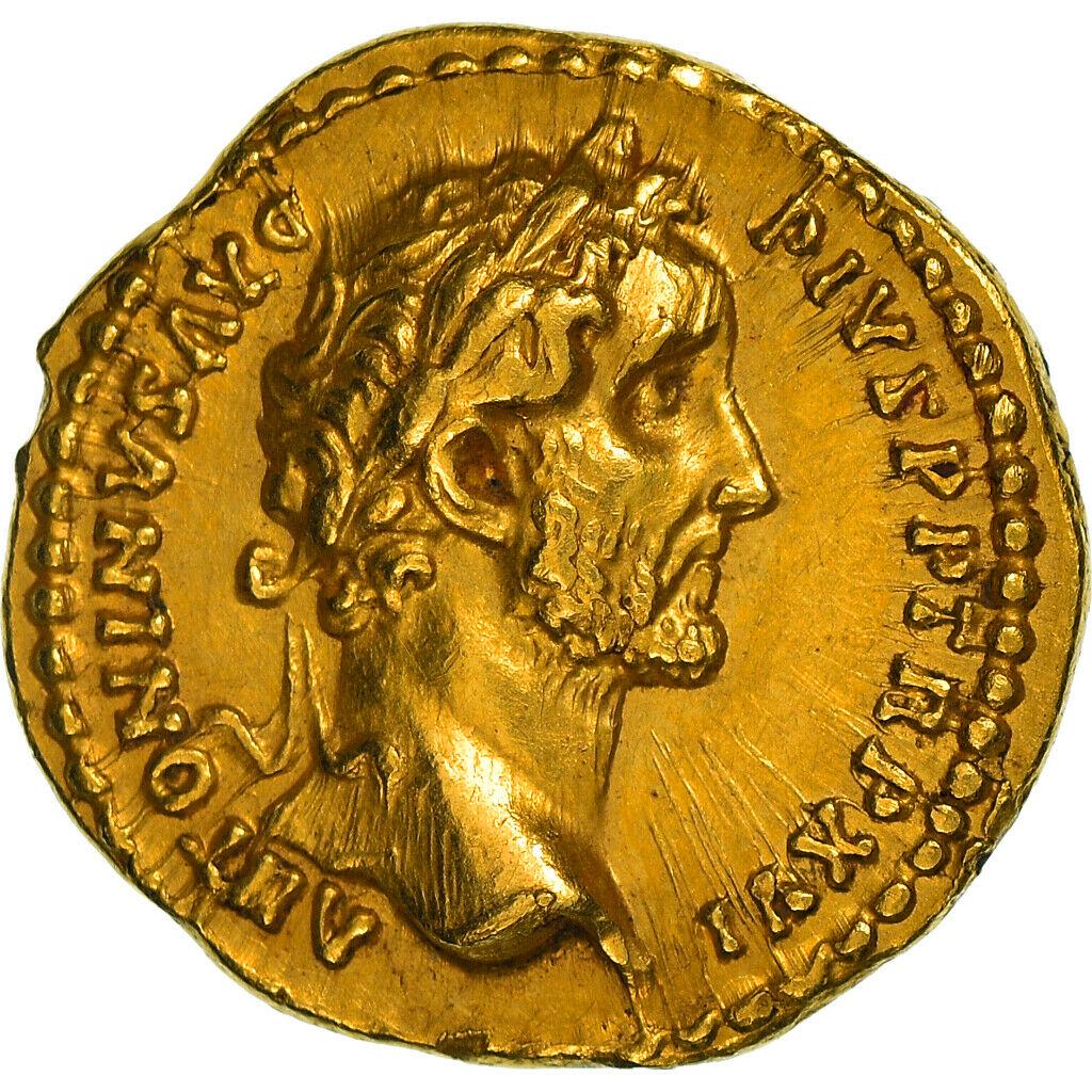 152 153 Antoninus Pius Aureus Rome Gold Coin