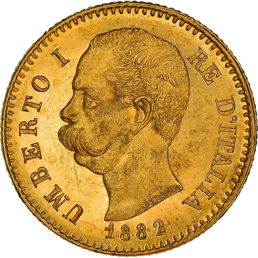 1882 umberto I 20 lire rome gold coin (#0239) on Feb 07, 2022 ...