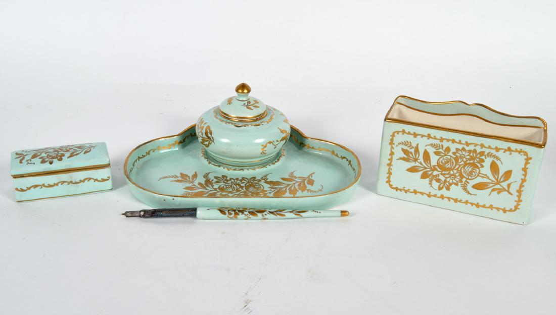 Limoges Porcelain 5 piece Desk Set - Apr 10, 2019 | C Biddle Auction ...