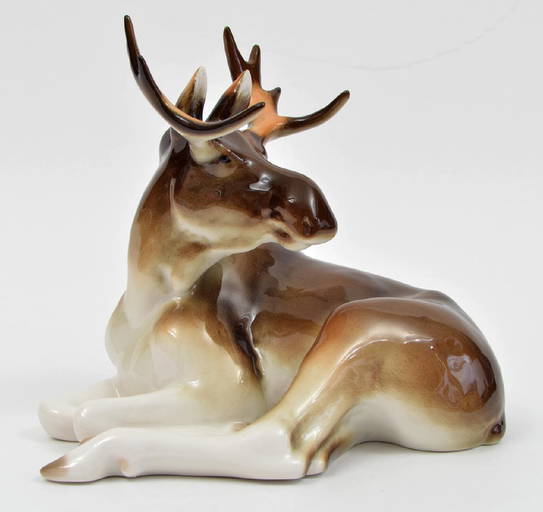 Russian Imperial Lomonosov Porcelain Moose