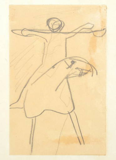 Attributed Marino Marini Pencil Drawing