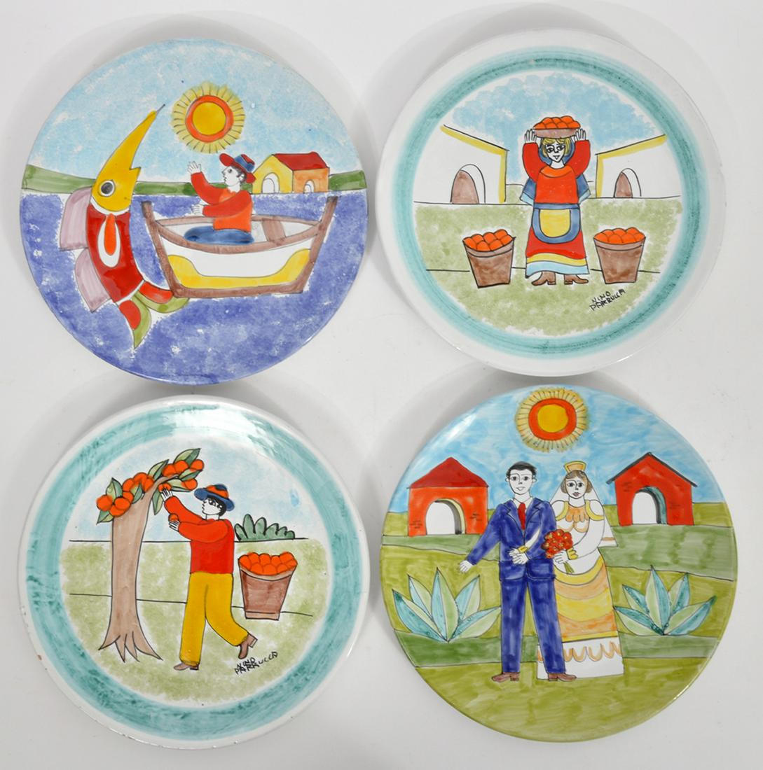 Nino Parrucca Italian Pottery Plates - Sep 22, 2021 | C Biddle Auction ...