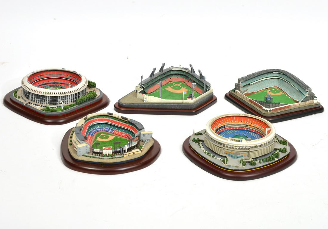 5 Danbury Mint Mlb Nl Central Stadium Replicas