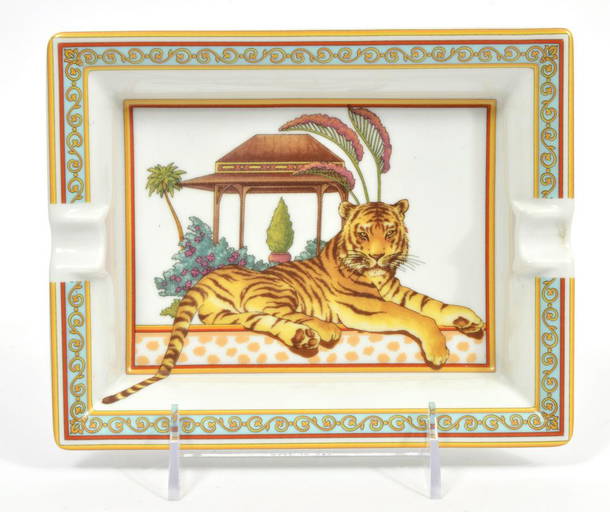 Salvatore Ferragamo Porcelain 'tiger' Ashtray