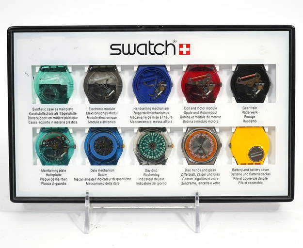 Swatch Production Assembly Stages Display Box
