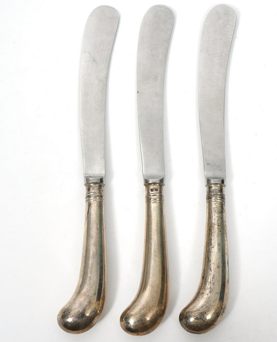 Three Tiffany & Co Sterling "rat Tail" Knives