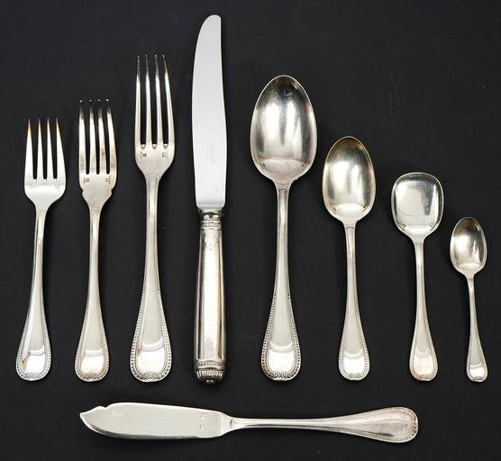 Christofle Silver Plate Malmaison 69 Pieces