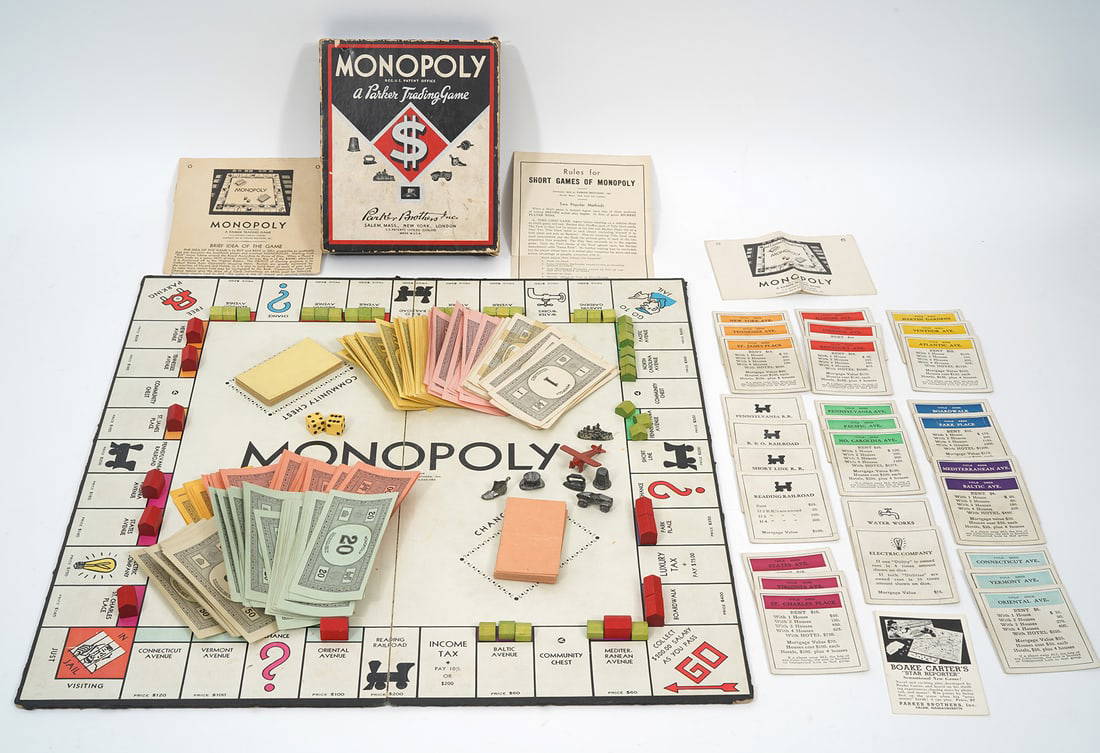 1930s Monopoly Parker Bros Game Auction