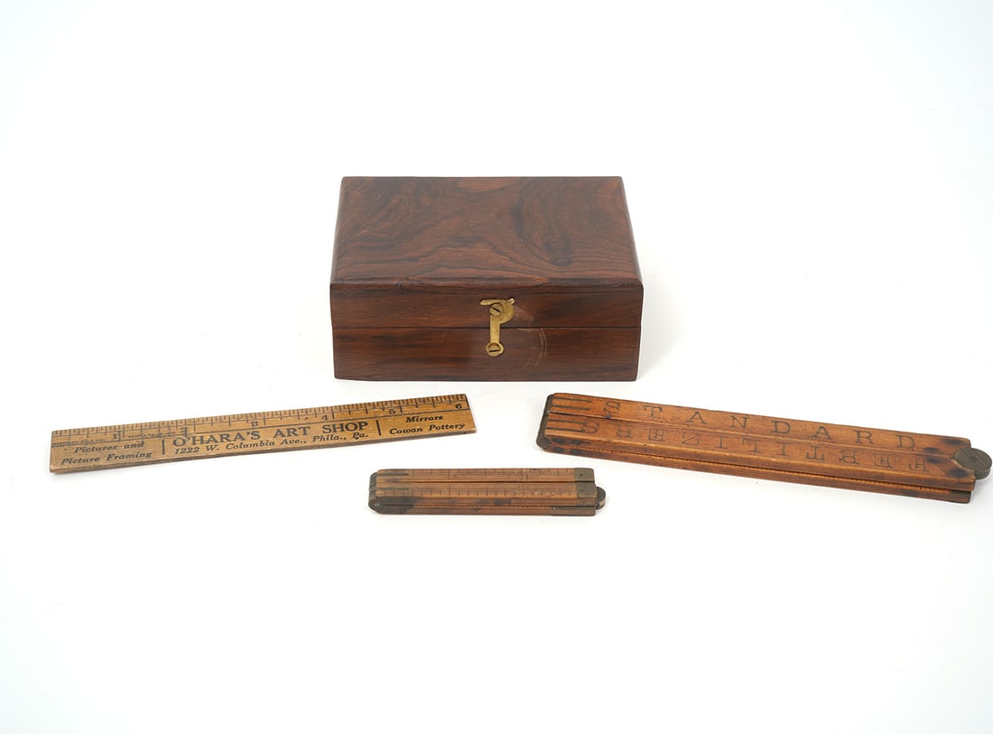 Compass & 3 Measuring Sticks Auction