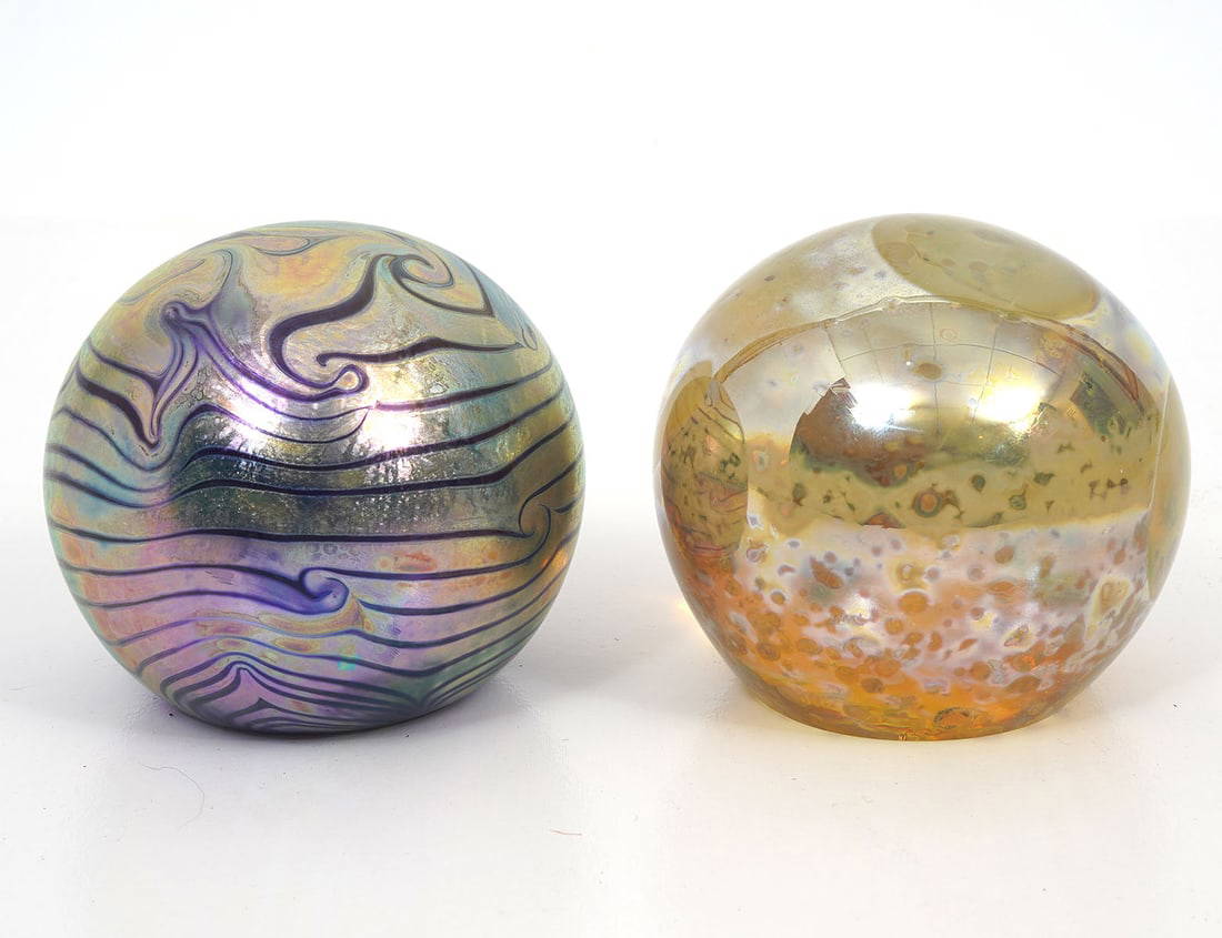 Eickholt Art Glass Paperweights Signed Auction