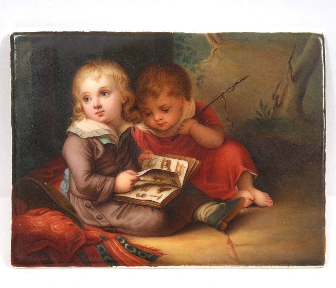 Kpm German Porcelain Plaque After Vogel Auction