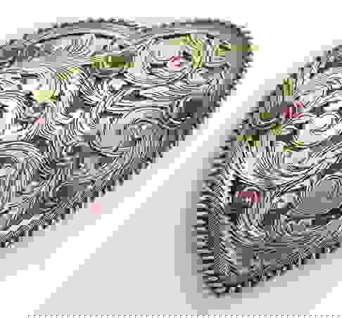 Mona Van Riper Sterling Heart Belt Buckle Auction