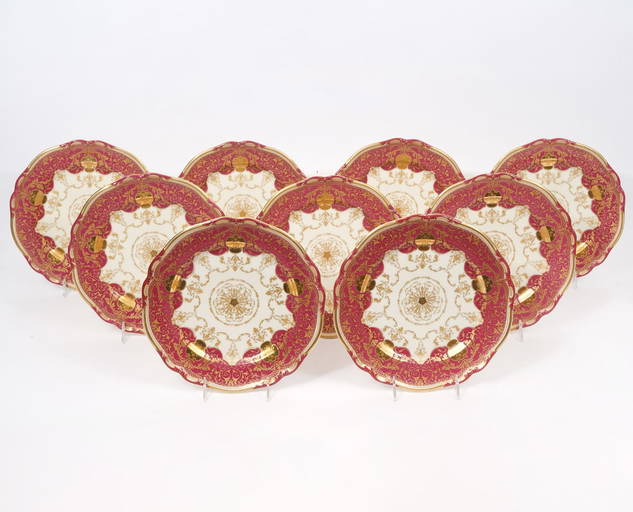 15 Bavarian Black Knight 'contessa' China Plates