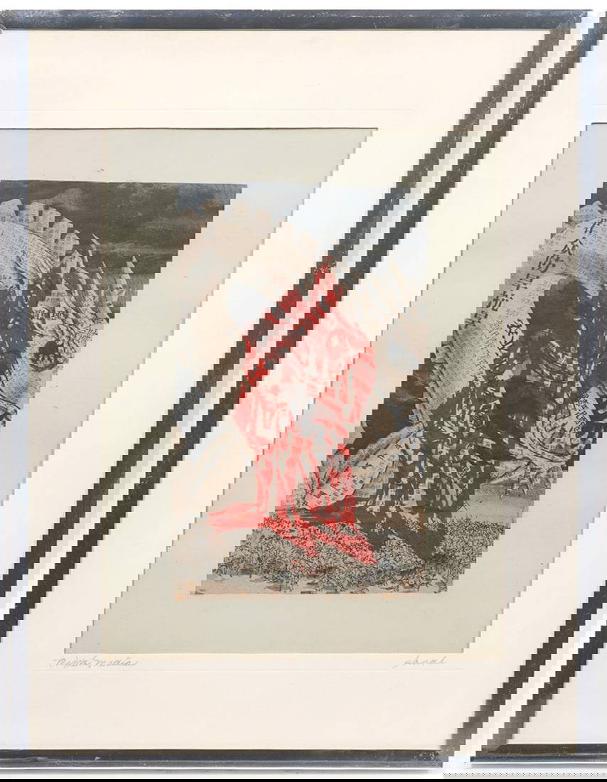 Oriental-style Signed Dragon Mixed Media Auction