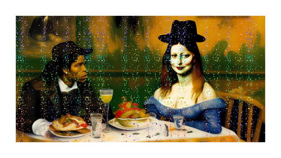 Sean Combs (p Diddy) Having Dinner With Mona Lisa D1, Limited Edition ...