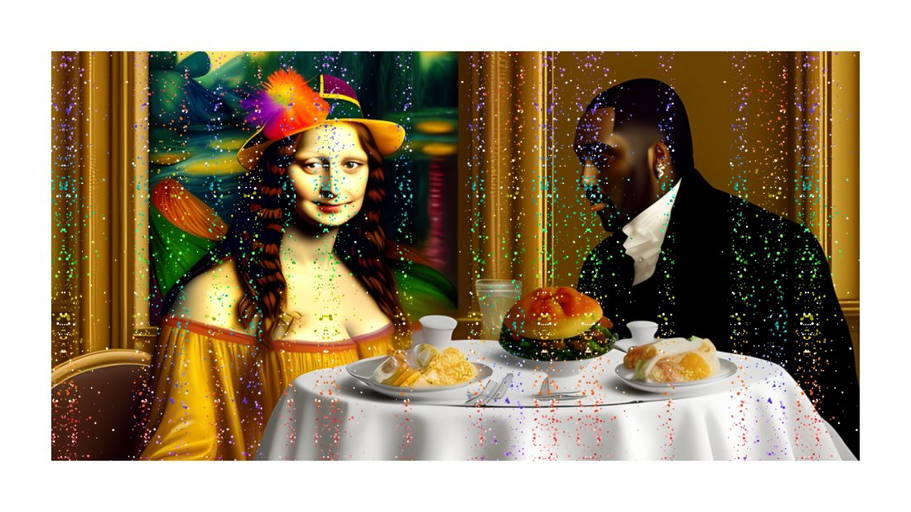 Sean Combs (p Diddy) Having Dinner With Mona Lisa D1, Limited Edition ...