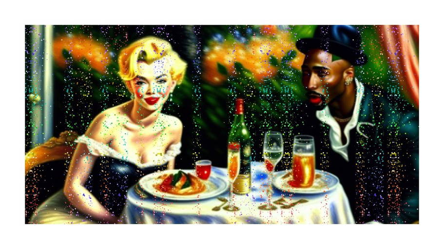 Tupac Having Dinner With Marliyn Monroe D2, Limited Edition, Signed ...