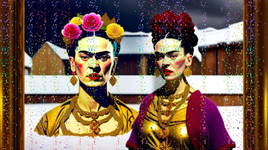 Frida Kahlo In Snow Frames, Limited Edition Of 500 Signed And Numbered