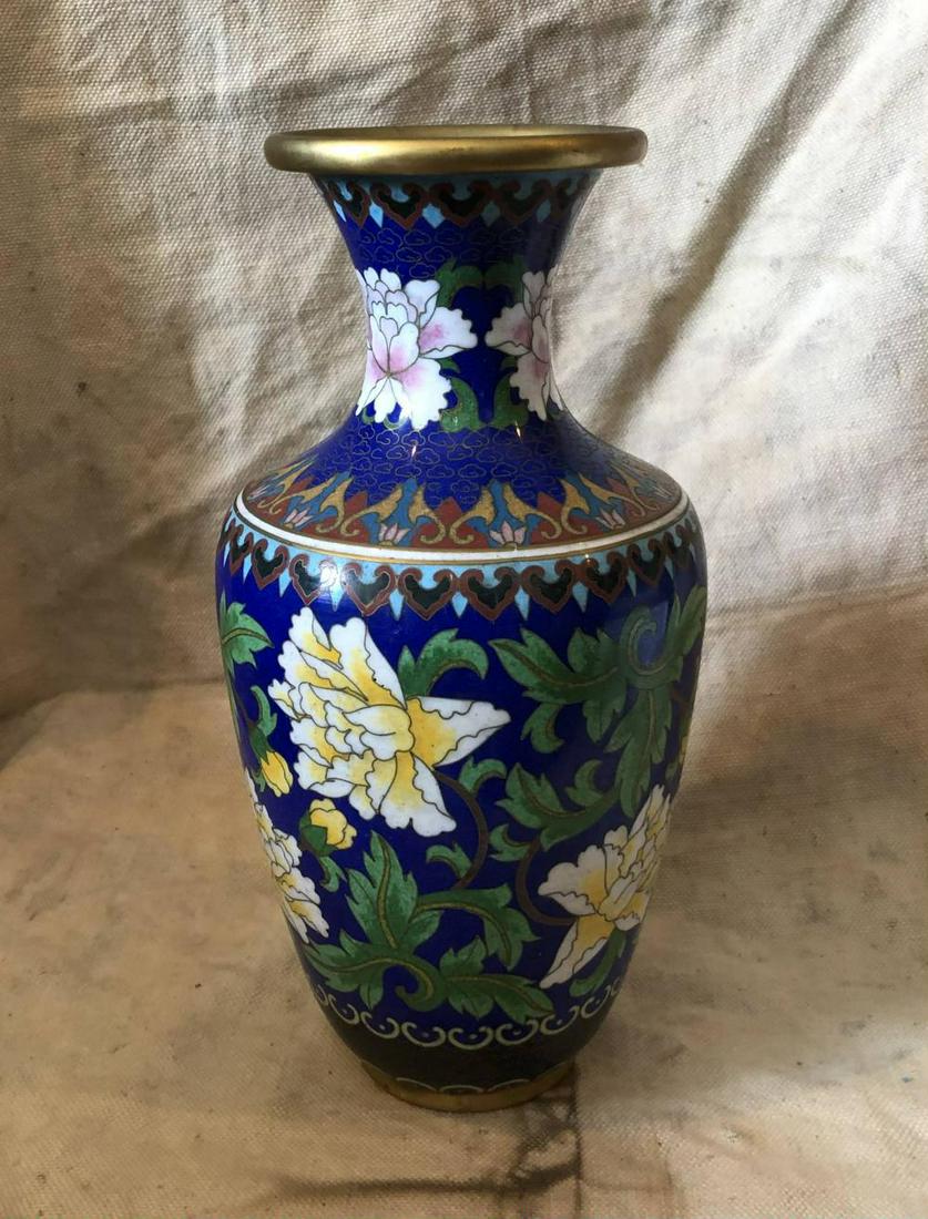 Vintage Copper Vase And Over Enamel Work